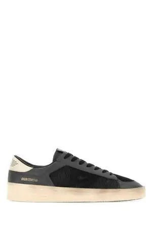 GOLDEN GOOSE Two-tone Leather And Mesh Stardan Sneakers - Multicolor