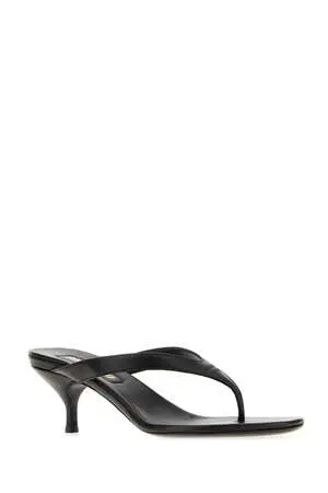 Miu Miu Leather Thong Slippers