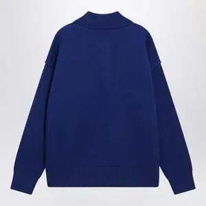 AMI Paris Electric De Coeur Polo Sweater In Wool