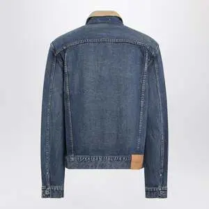 JW Anderson Denim Jacket With Ribbed Collar