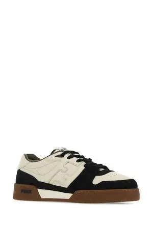 Fendi Leather And Suede Match Sneakers