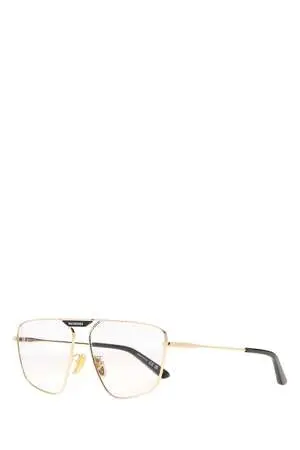 Balenciaga Metal Tag 2.0 Navigator Sunglasses - Gold