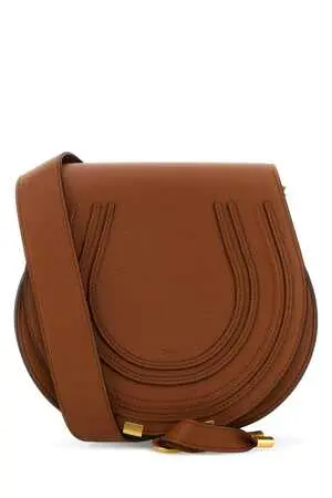 Chloé Caramel Leather Marcie Crossbody Bag - Brown