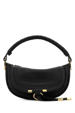 Chloé Leather Mini Marcie Shoulder Bag - Black