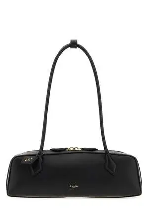 Alaïa Leather Medium Teckel Shoulder Bag - Black