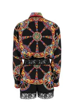 Dolce & Gabbana Printed Silk Jumpsuit