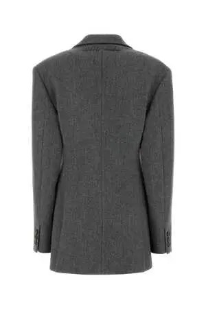 Miu Miu Dark Grey Wool Blazer