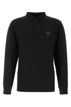 Stone Island Cotton Polo Shirt - Black