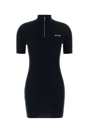 Miu Miu Midnight Cotton Dress - Blue