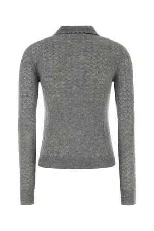 Miu Miu Grey Cashmere Blend Cardigan