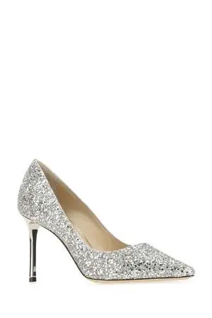 JIMMY CHOO Embellished Leather Roma 85 Pumps