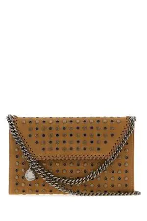 Stella McCartney Camel Alter Suede Falabella Crossbody Bag - Brown