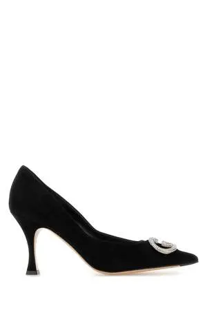 Gucci Suede Pumps - Black