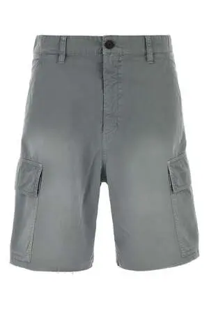 Miu Miu Grey Twill Bermuda Shorts - Gray