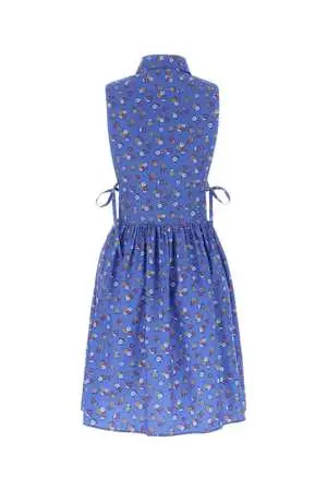 Miu Miu Printed Poplin Shirt Dress
