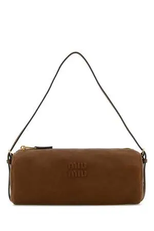 Miu Miu Nappa Leather Shoulder Bag - Brown