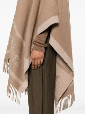 Max Mara 2424736051600 Poncho Logo Jacquard