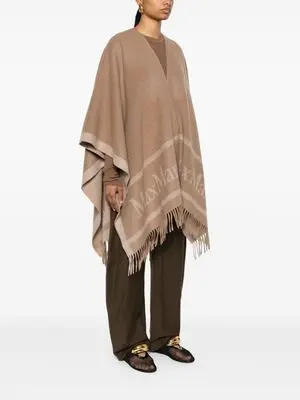 Max Mara 2424736051600 Poncho Logo Jacquard