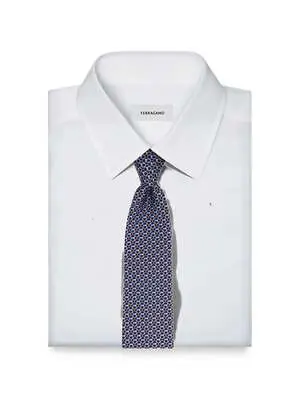 FERRAGAMO Gancini-print Silk Tie