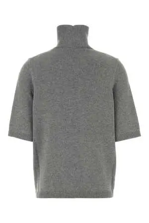 Alaïa Grey Stretch Cashmere Blend Sweater
