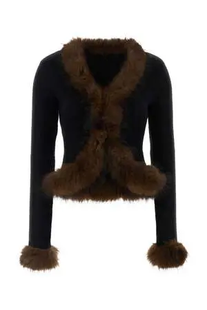 SELF-PORTRAIT Knit Cardigan - Black