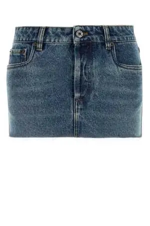 Miu Miu Denim Mini Skirt - Multicolor