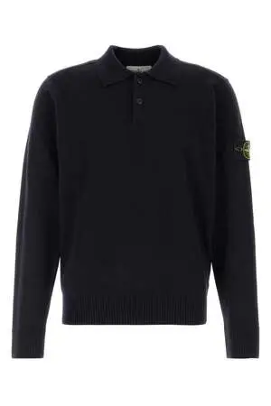 Stone Island Midnight Wool Polo Shirt - Blue