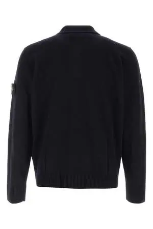 Stone Island Midnight Wool Polo Shirt - Blue