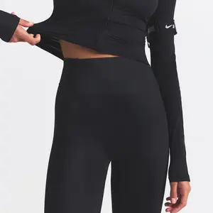 Nike Skims Satin Shine High-waisted Bonded 26" Leggings - Black