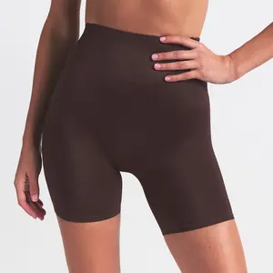 Nike Skims Satin Shine High-waisted 5" Biker Shorts - Brown
