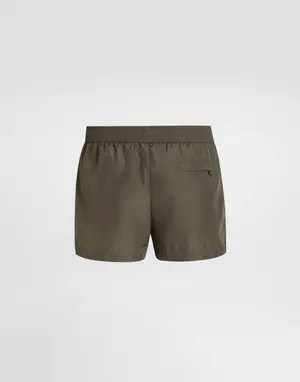 Dolce & Gabbana Canvas Swim Shorts With Logo Detail