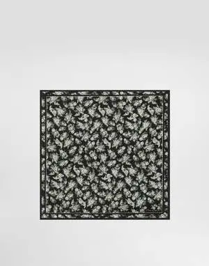 Dolce & Gabbana 50x50 Small Flower Bouquet-print Silk Twill Scarf - Multicolor