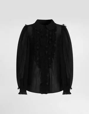 Dolce & Gabbana Chiffon Shirt With Ruffle Detail