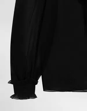 Dolce & Gabbana Chiffon Shirt With Ruffle Detail