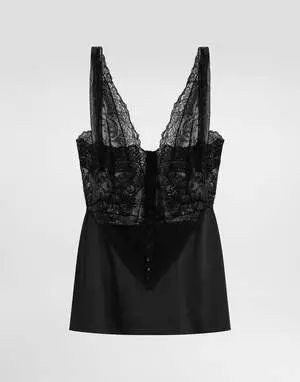 Dolce & Gabbana Silk And Lace Top
