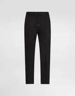 Dolce & Gabbana Cotton Gabardine Jogging Trousers - Black