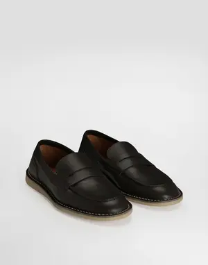 Dolce & Gabbana Calfskin Loafers With Dg Accessory