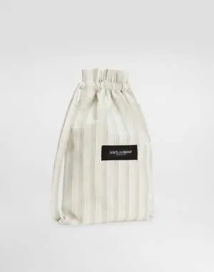 Dolce & Gabbana Striped Poplin Crossbody Bag