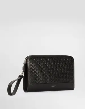 Dolce & Gabbana Atene Plongé Calfskin Clutch Bag