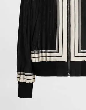 Dolce & Gabbana Printed Zip-up Bomber Jacket