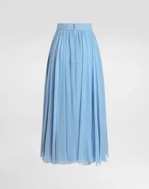Dolce & Gabbana Chiffon Circle Skirt - Azure