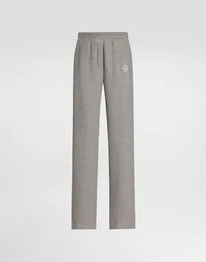 Dolce & Gabbana Fleece Trousers With Patch Embroidery