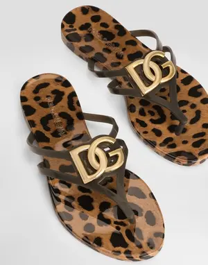 Dolce & Gabbana Rubber Beachwear Slides With Logo And Leo