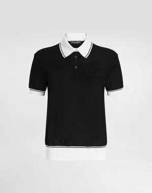 Dolce & Gabbana Piqué Polo Shirt With Embroidery - Black