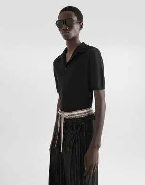 Dolce & Gabbana Cotton Blend Polo Shirt - Black