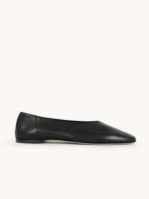 TOTEME Nappa Leather Slip Ballerinas - Black