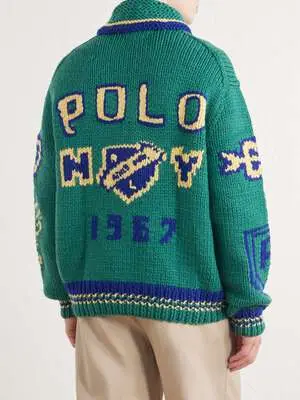 Polo Ralph Lauren Intarsia-knit Wool Zip-up Sweater