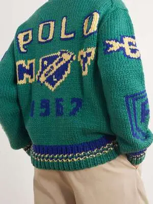 Polo Ralph Lauren Intarsia-knit Wool Zip-up Sweater