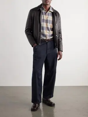 A.PRESSE Cotton Twill Cargo Trousers - Blue
