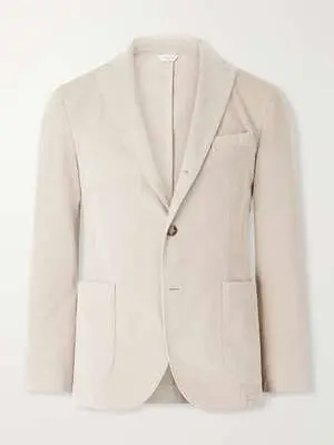 Boglioli Cotton-blend Corduroy Suit Jacket - Cream